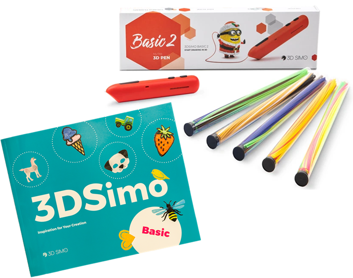 3DSIMO Basic - Lapicero 3D para niños - Set Mediano - Creativo 3D
